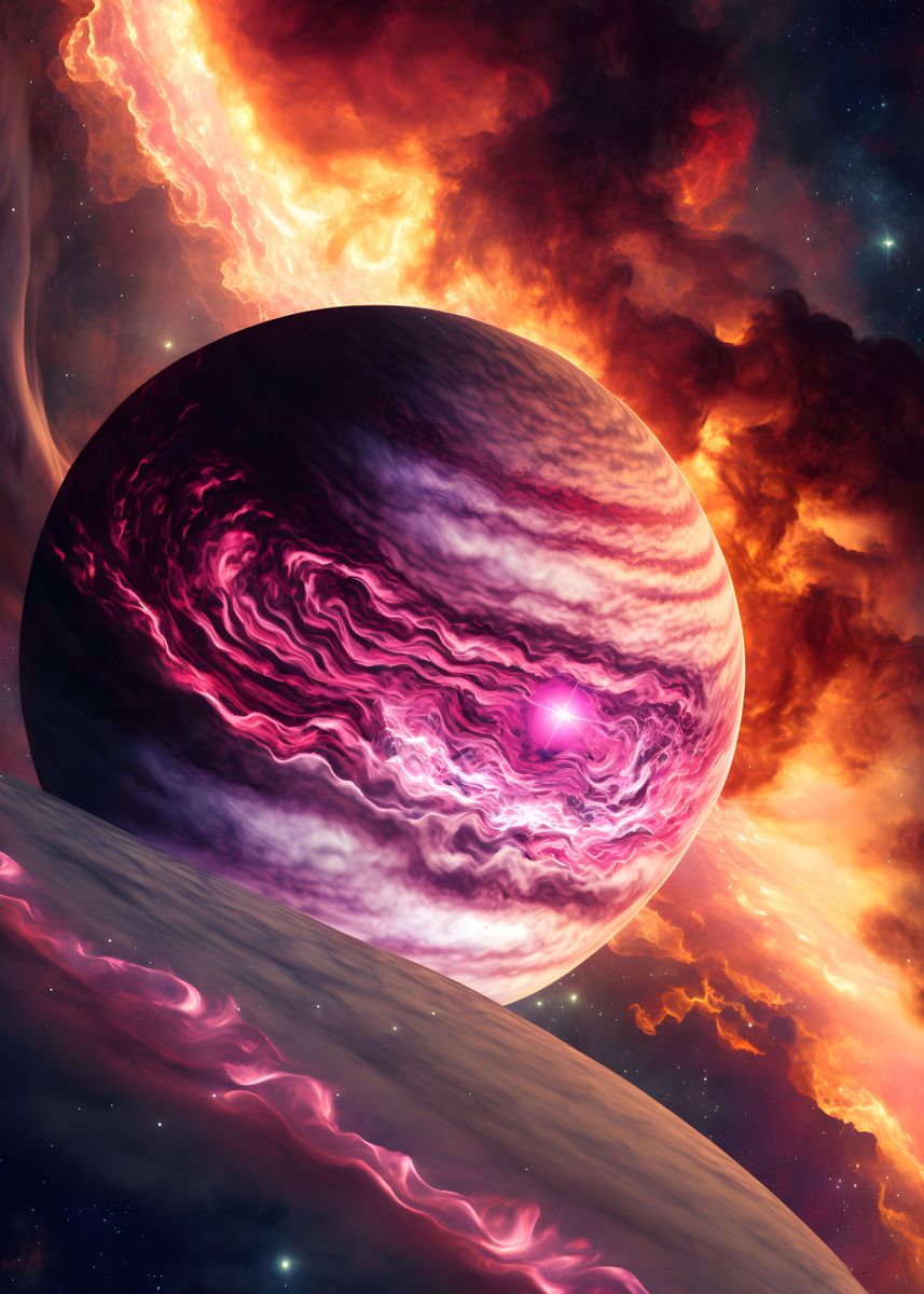 'beautiful space landscape ' Poster, picture, metal print, paint by ...