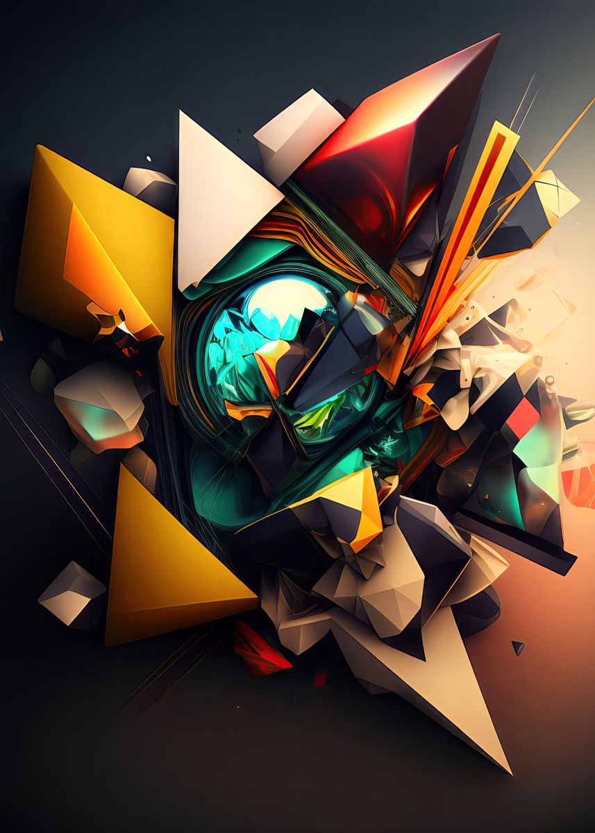 'Modern Digital Abstract' Poster, picture, metal print, paint by ...