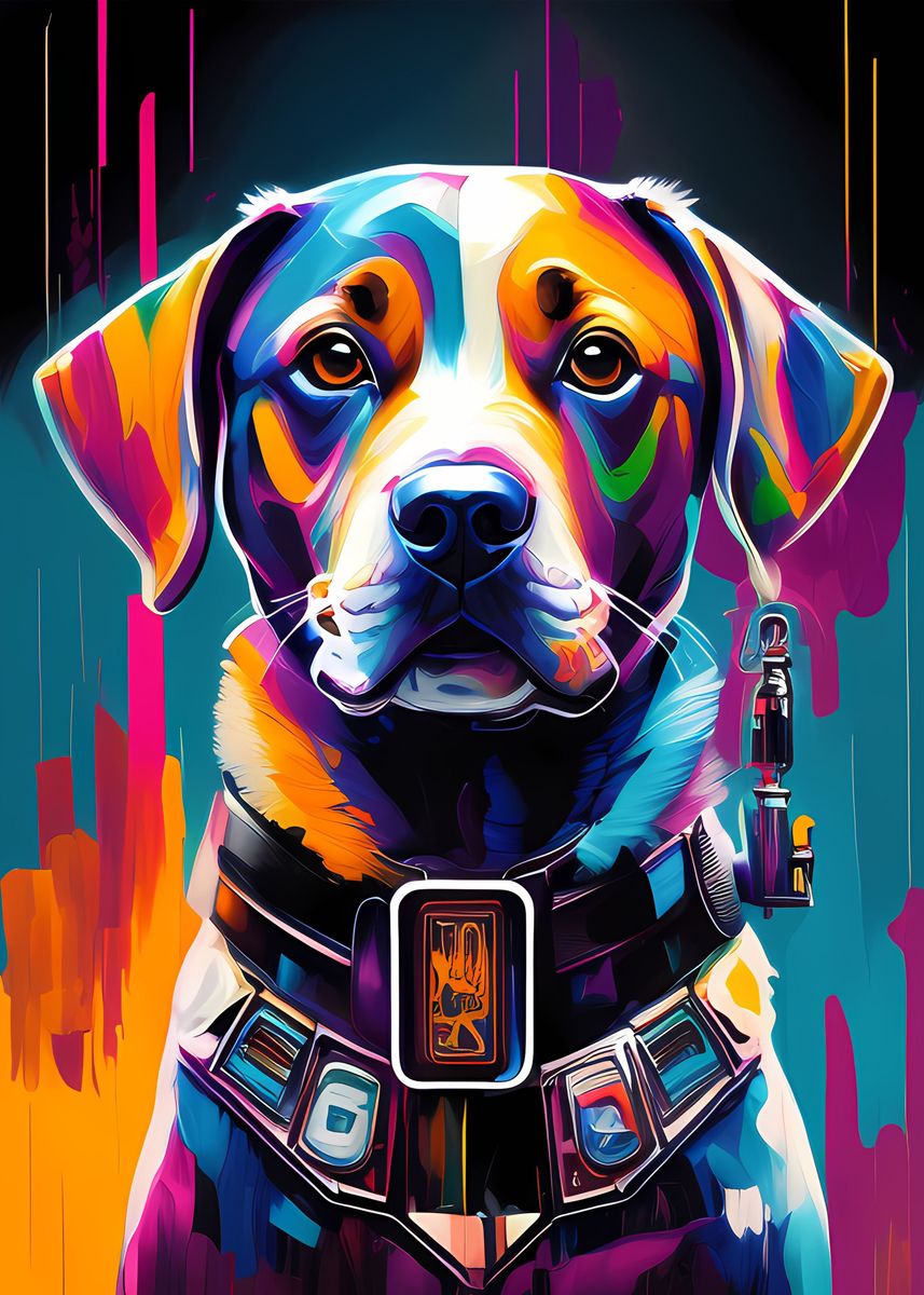 'cute dog' Poster, picture, metal print, paint by erma wati | Displate