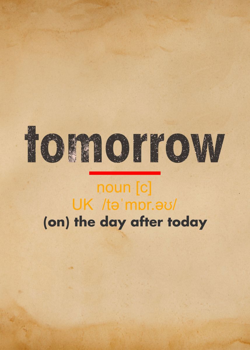 'Tomorrow Dictionary' Poster, picture, metal print, paint by Aesthetic ...