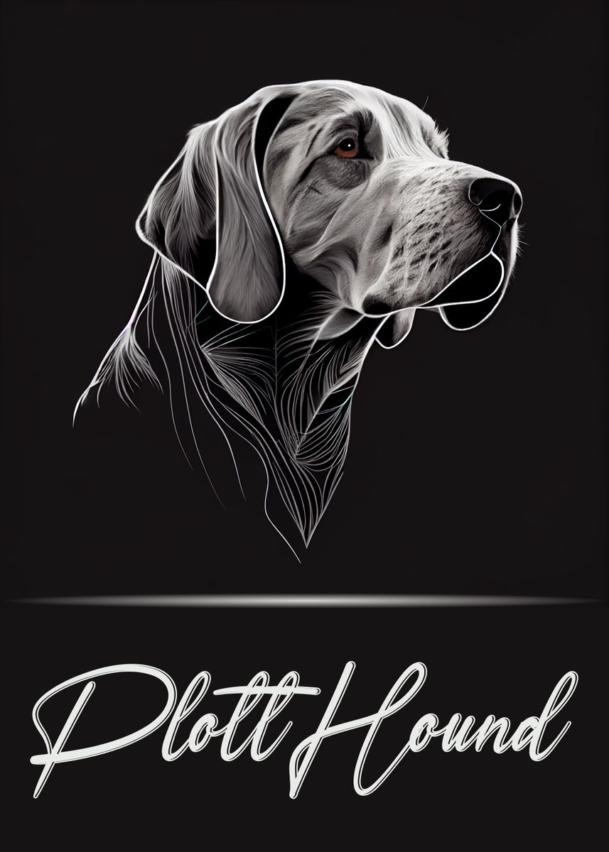 'Plott Hound Portrait' Poster, picture, metal print, paint by Artistic ...