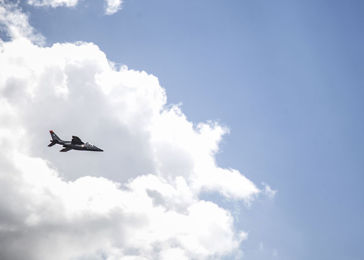 'Alpha Jet plane flying' Poster by LASSIAT Guillaume | Displate