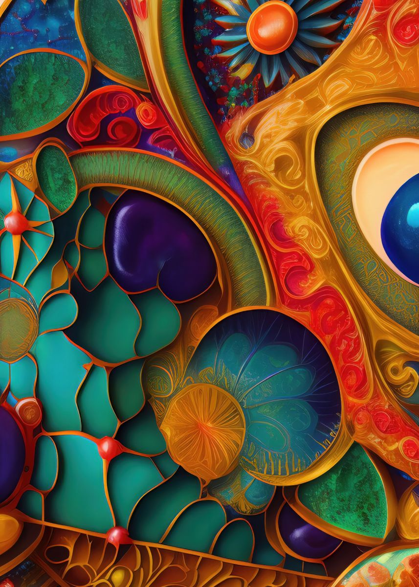 'Alien Cell' Poster, picture, metal print, paint by Laurie | Displate