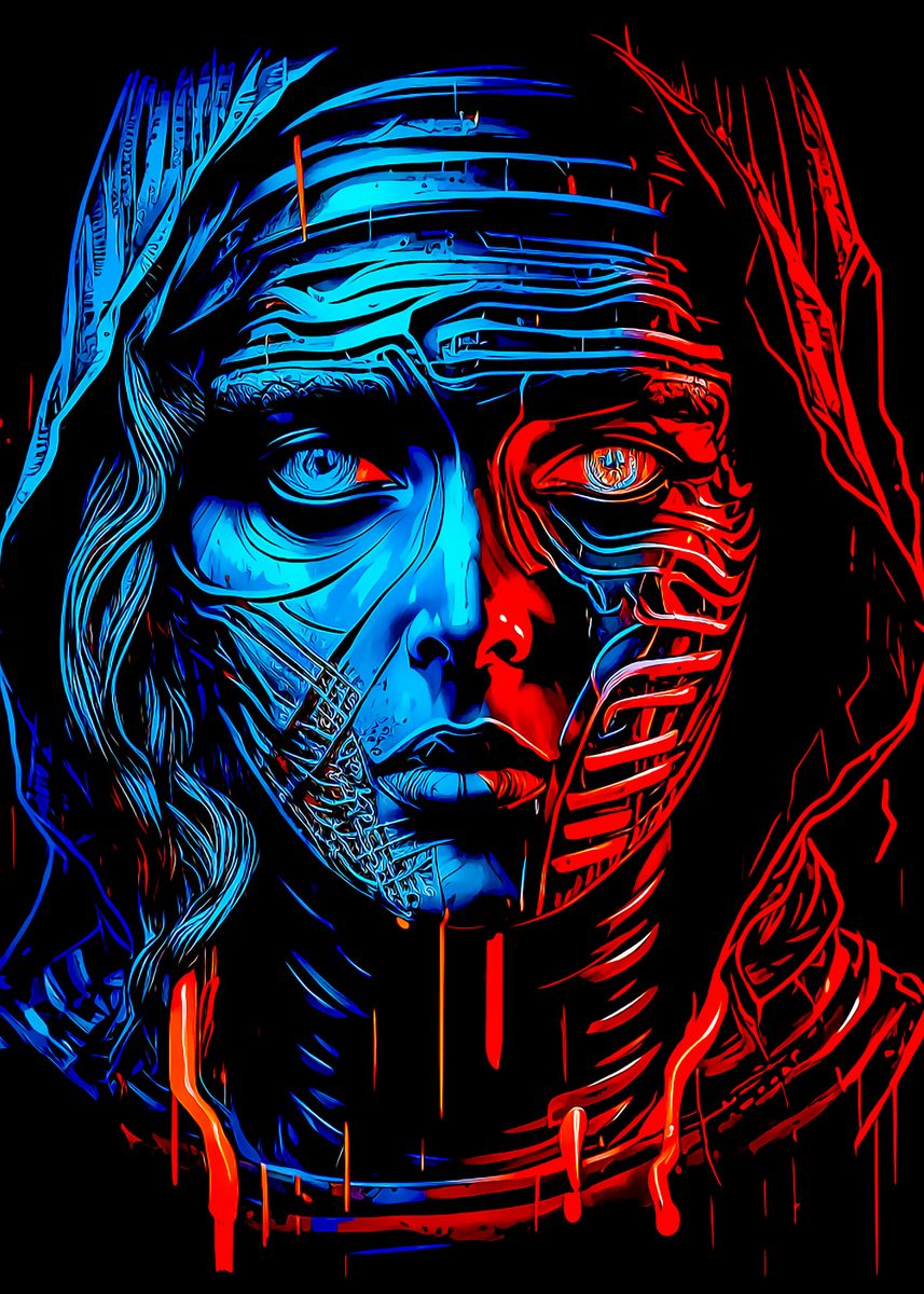 'Face Fantasy' Poster, picture, metal print, paint by Dao Thuan | Displate