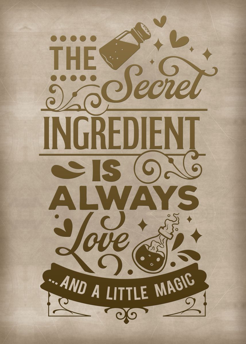 'The secret ingredient' Poster, picture, metal print, paint by XandYart ...