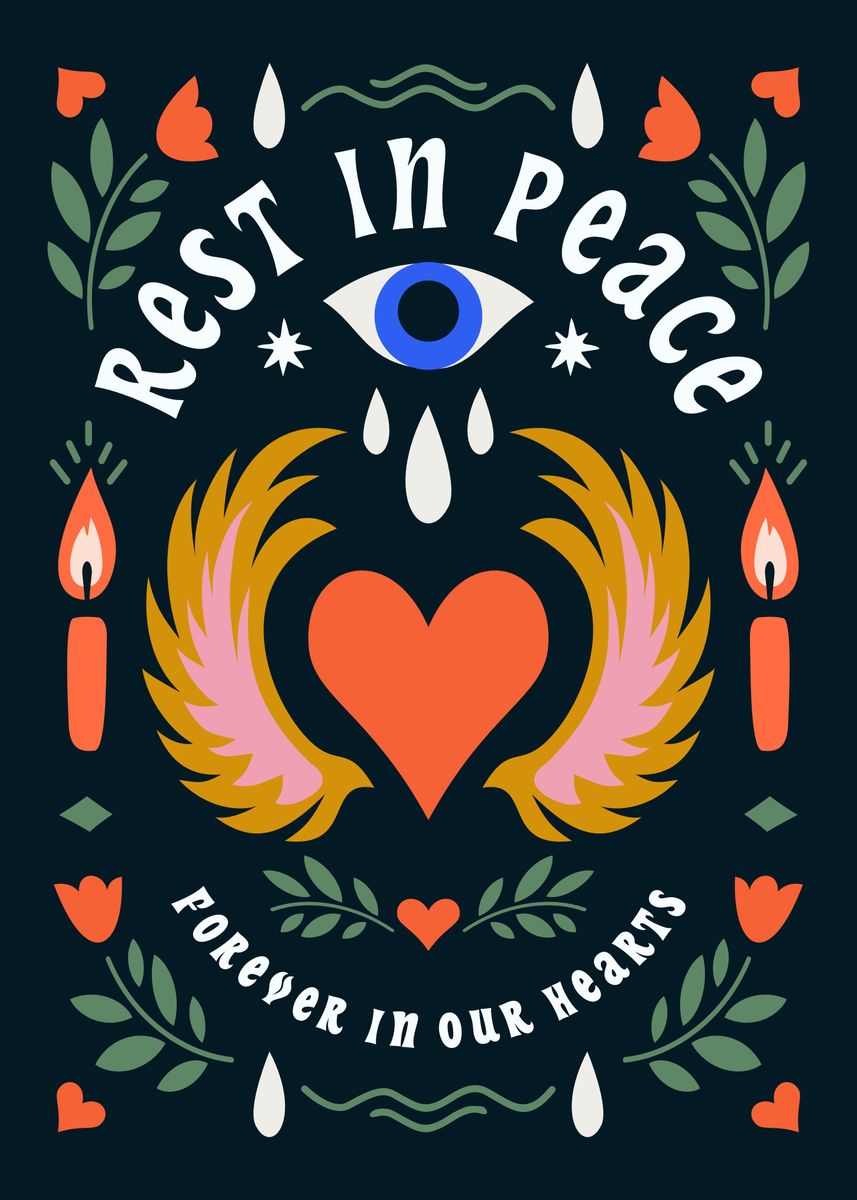 'Rest in peace' Poster, picture, metal print, paint by earth and nine ...
