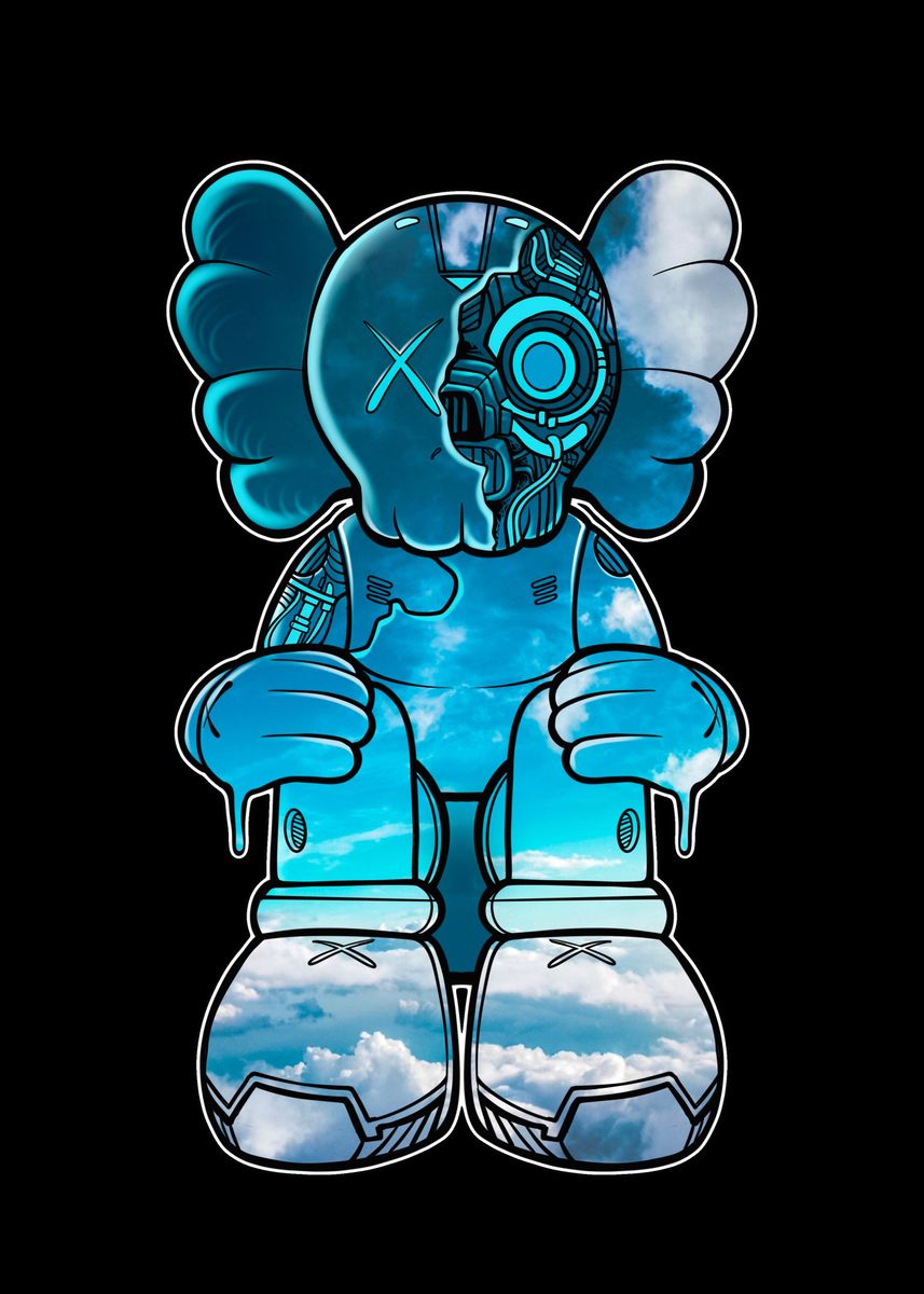 'kaws ' Poster, picture, metal print, paint by Boon Edgar | Displate