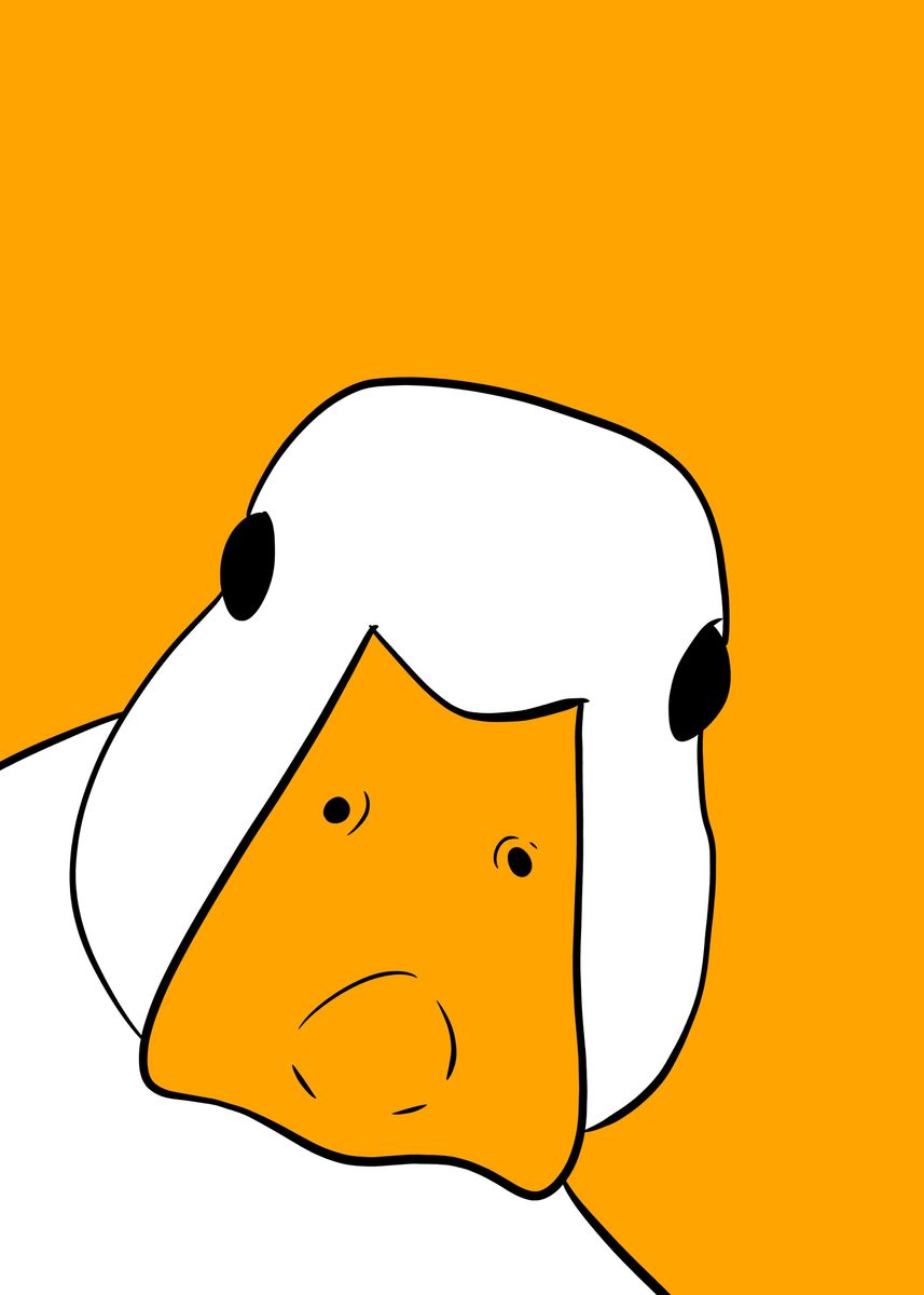 'the duck is staring at you' Poster, picture, metal print, paint by ...