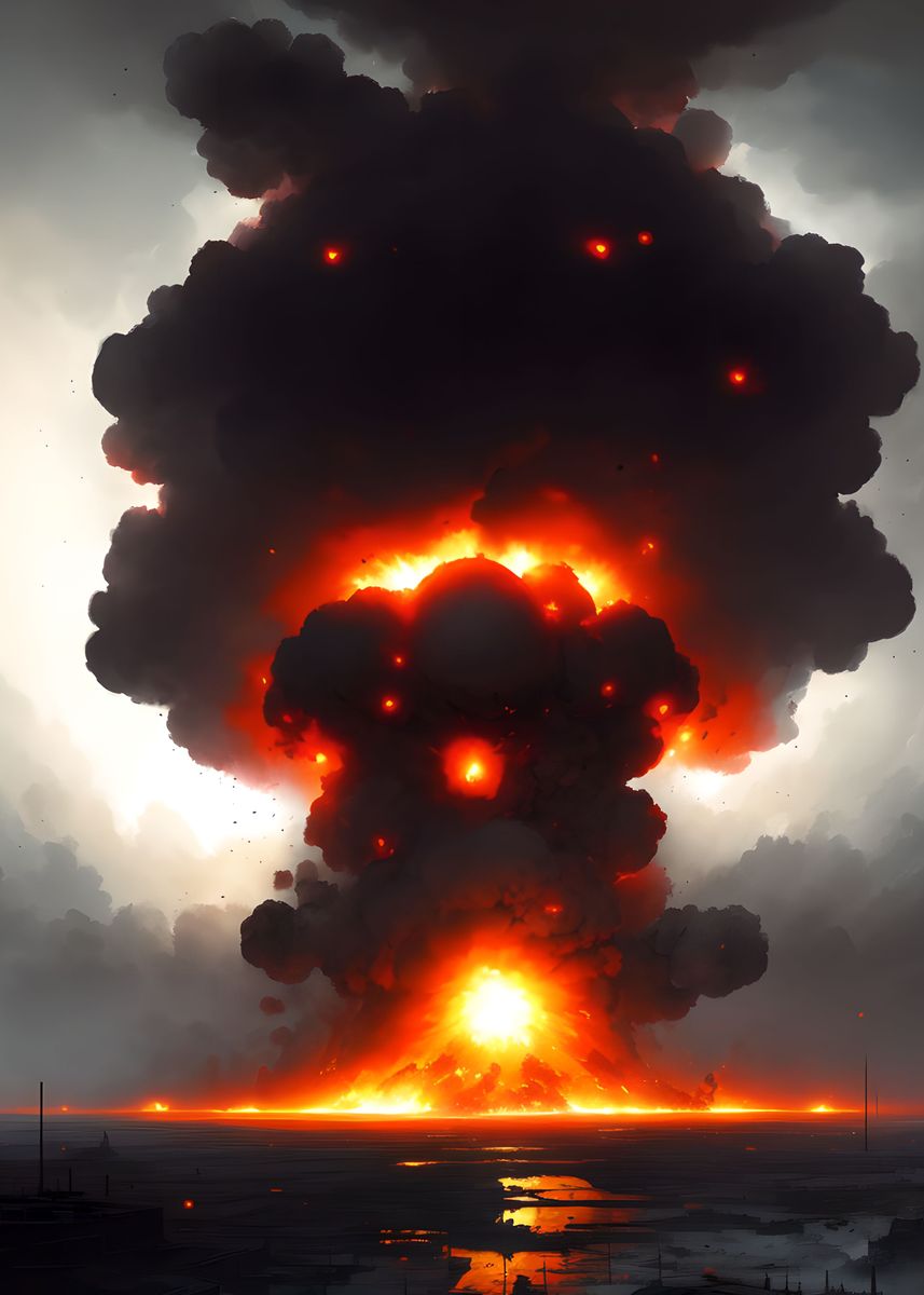 'Nuclear war' Poster, picture, metal print, paint by Lukasz Kobylka ...