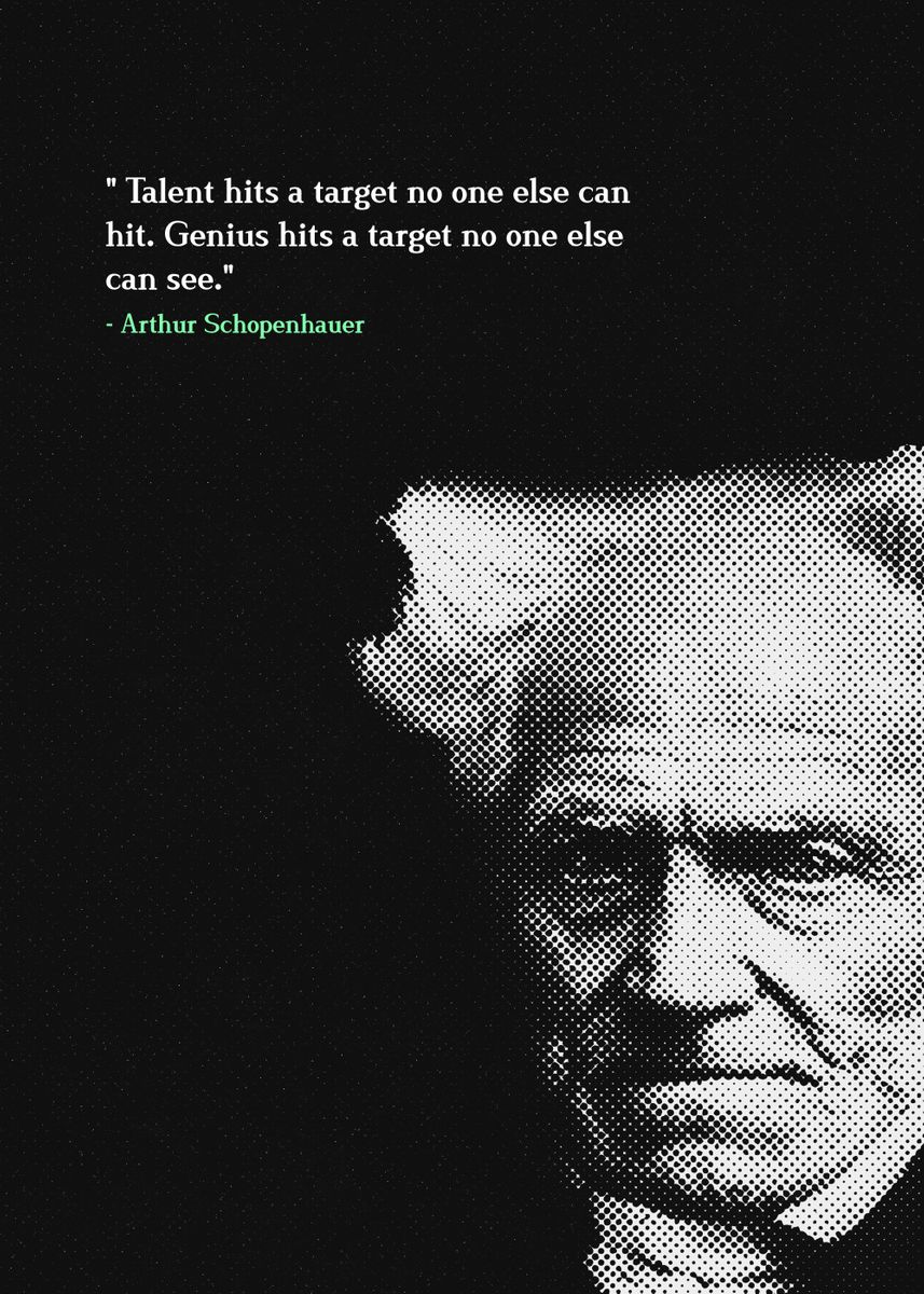'Arthur Schopenhauer Talent' Poster, picture, metal print, paint by ...
