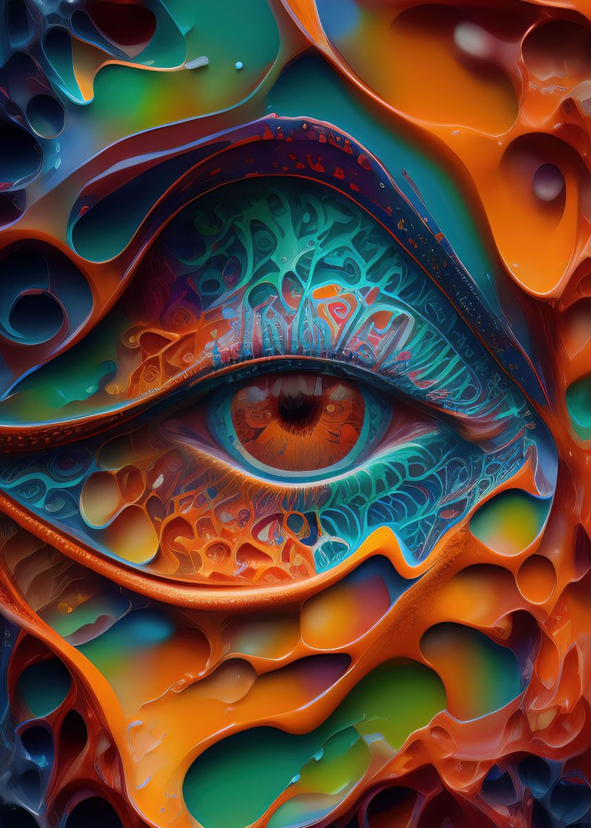 'Eye See' Poster, picture, metal print, paint by Laurie | Displate