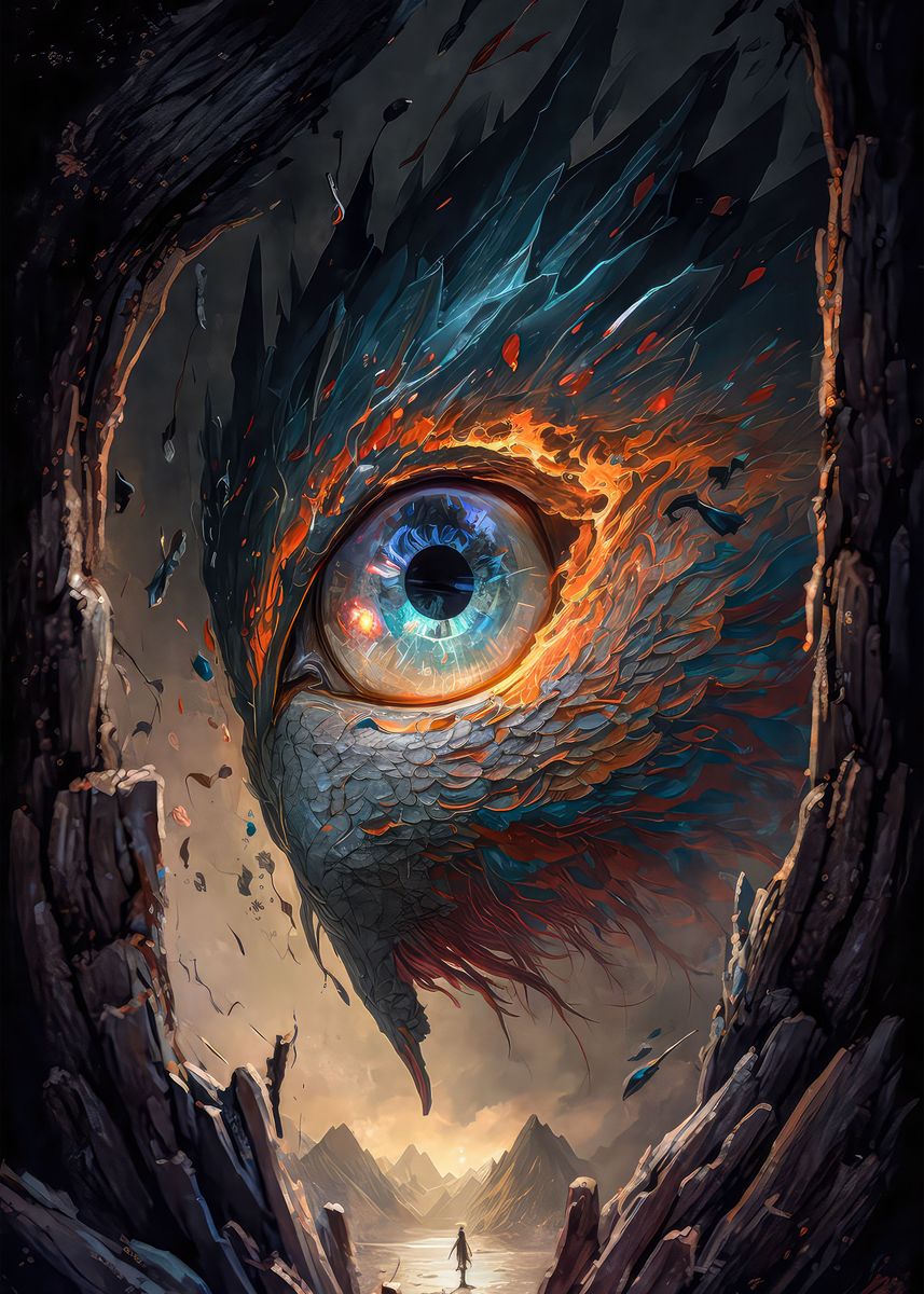 'Phoenix Lash Eye' Poster, picture, metal print, paint by Funny Fur ...