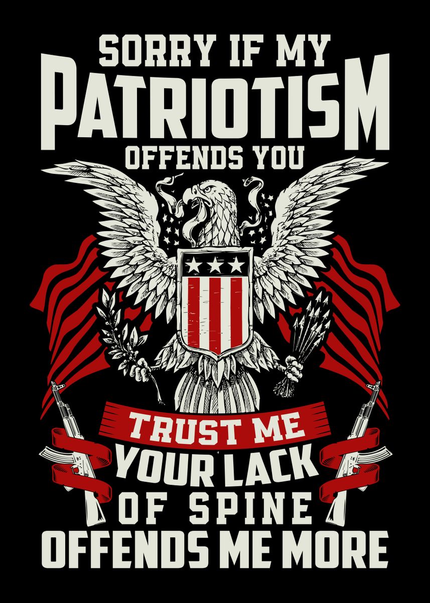 'Patriotism' Poster, picture, metal print, paint by crbn design | Displate