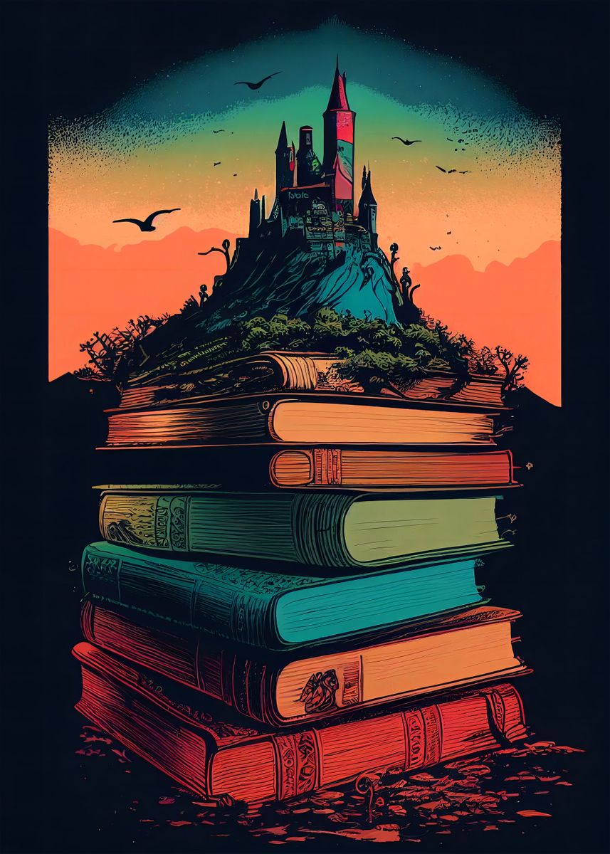 'Adventure in a book' Poster, picture, metal print, paint by Digital ...