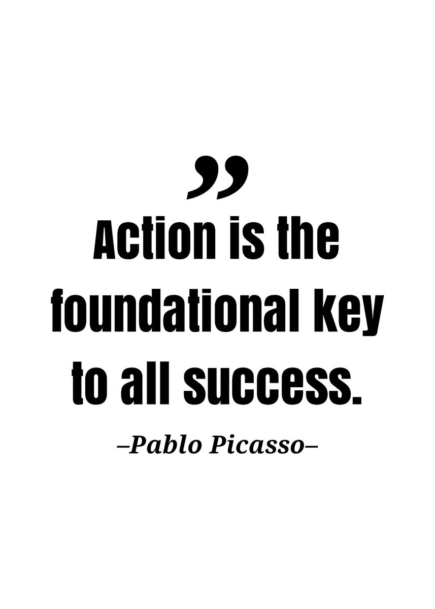 'Pablo Picasso quote' Poster, picture, metal print, paint by Gembull ...