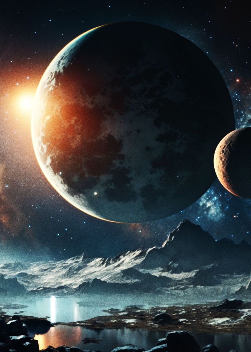 'Space Mystic Planet' Poster, picture, metal print, paint by Muh Asdar ...