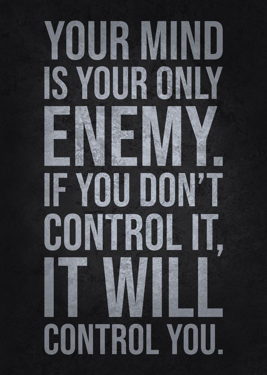 'Control Your Mind' Poster, picture, metal print, paint by CHAN | Displate
