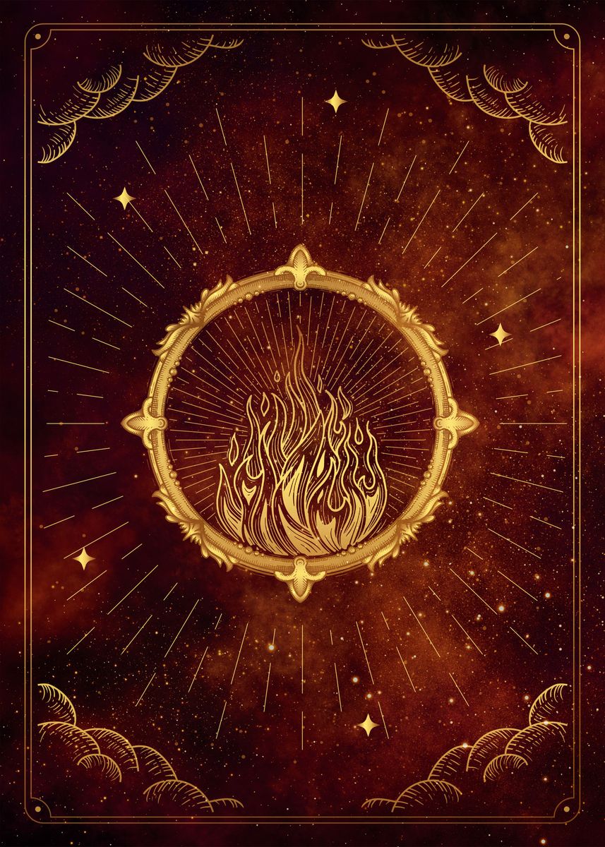 'Tarot the Flames' Poster, picture, metal print, paint by Michael ...