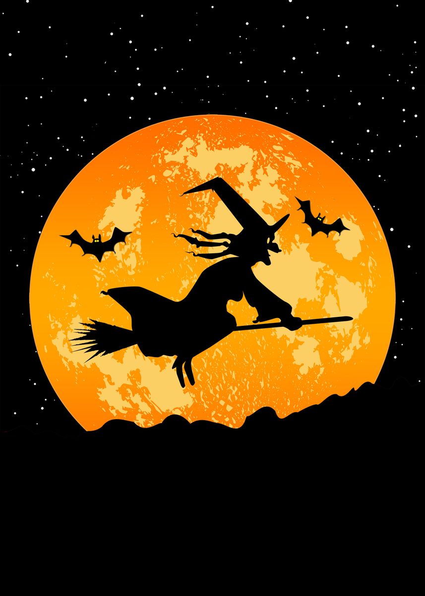 'Halloween Witch' Poster, picture, metal print, paint by HomeStead ...