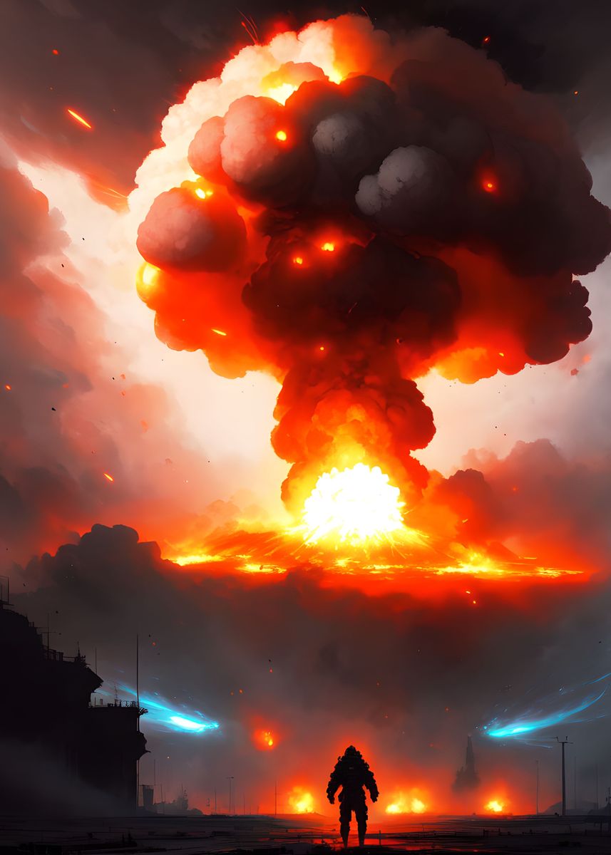 'Nuclear war' Poster, picture, metal print, paint by Lukasz Kobylka ...