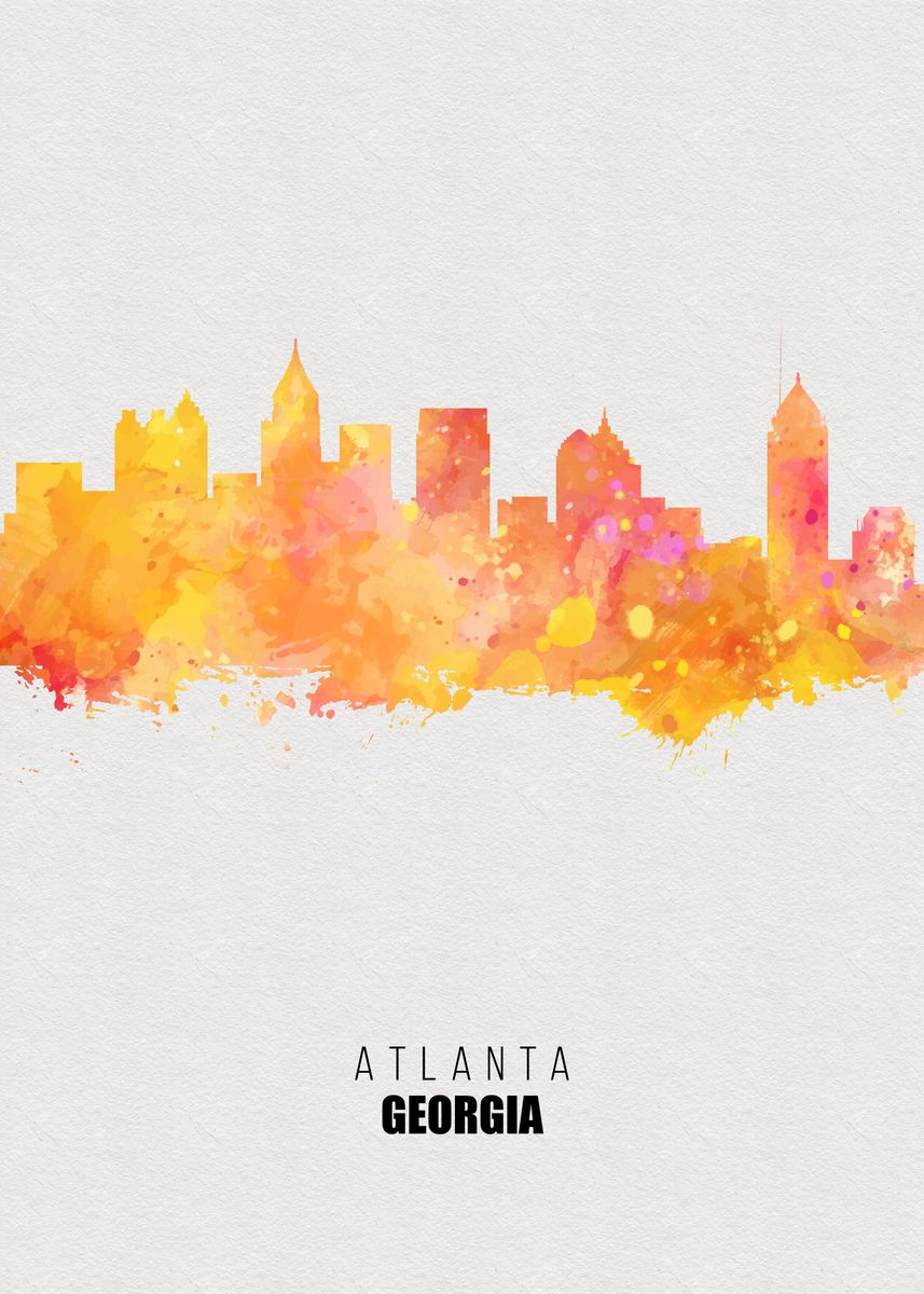 'Atlanta Georgia' Poster, picture, metal print, paint by Tracy Houston ...
