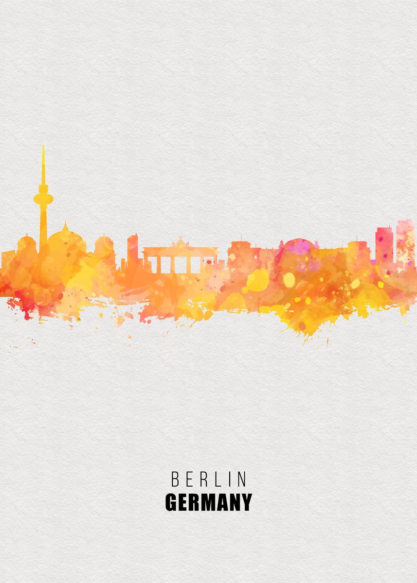 'Berlin Germany' Poster, picture, metal print, paint by Tracy Houston ...