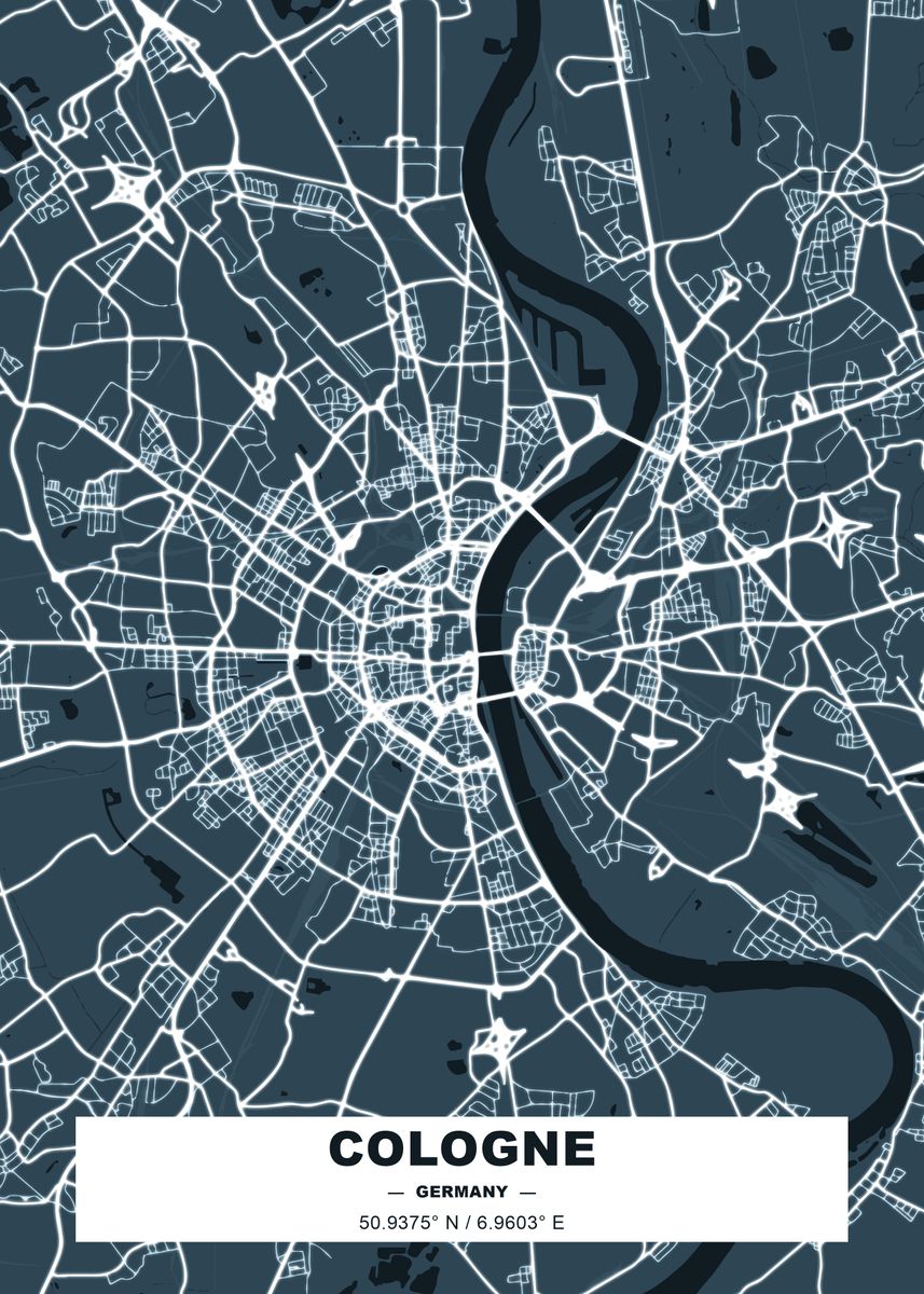 'Cologne' Poster, picture, metal print, paint by Bo Kev | Displate