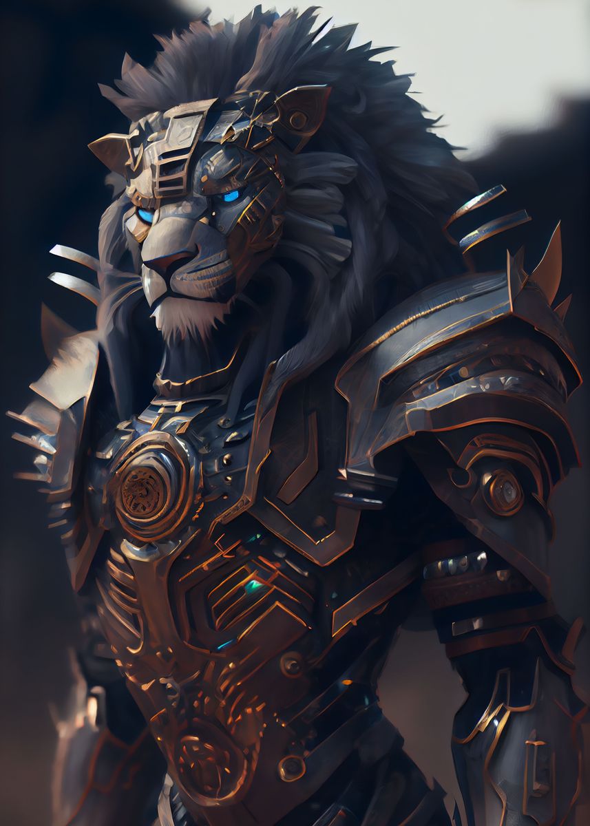 'A tiger warrior in armor' Poster by Bofferding | Displate