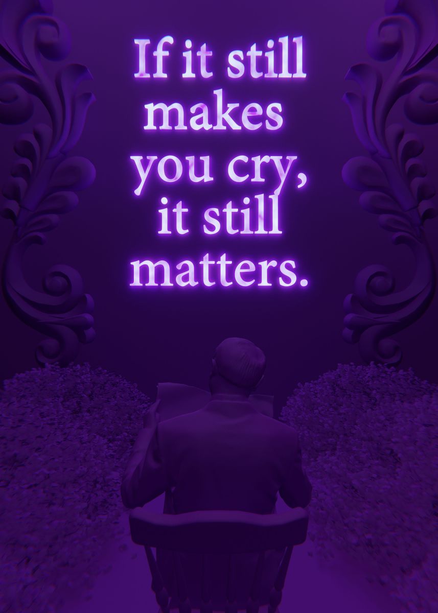 'Still Matters Purple 3D' Poster, picture, metal print, paint by Irawan ...