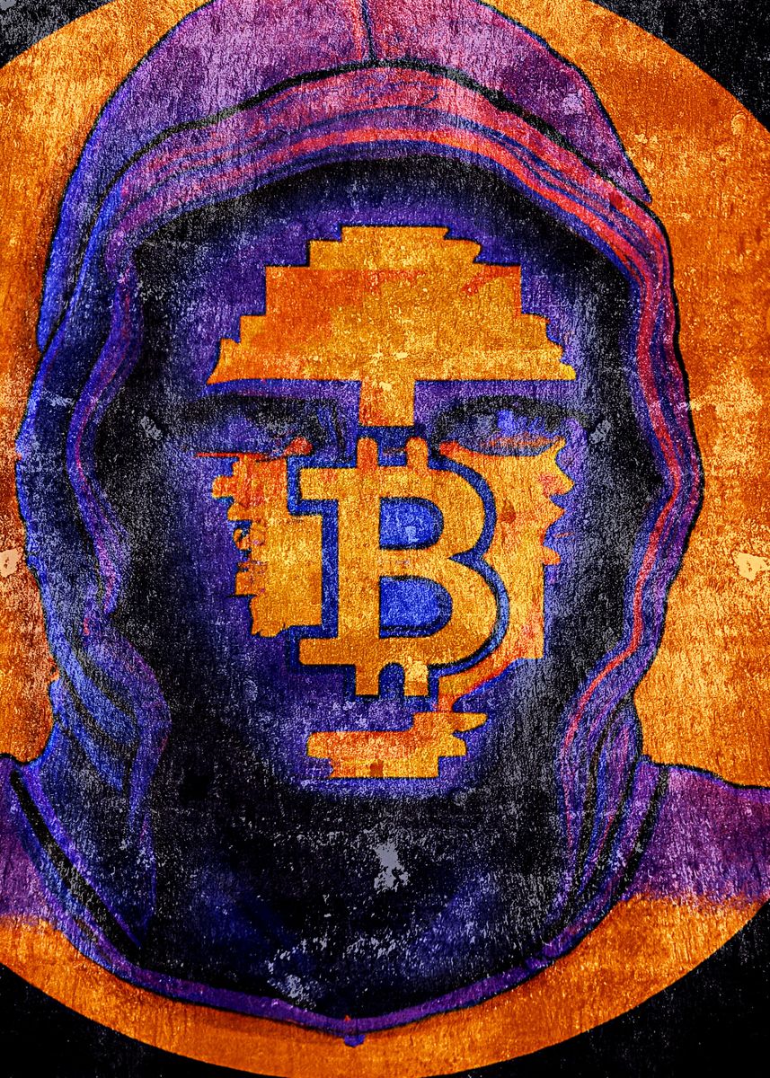 'Bitcoin and cypher punk' Poster, picture, metal print, paint by Pop ...