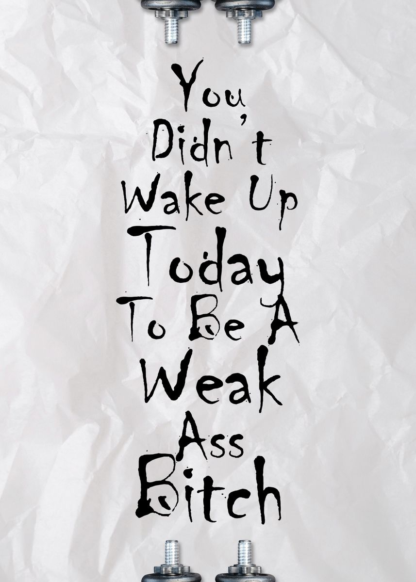'Wake Up Gym Quote' Poster by Colorize Studio | Displate
