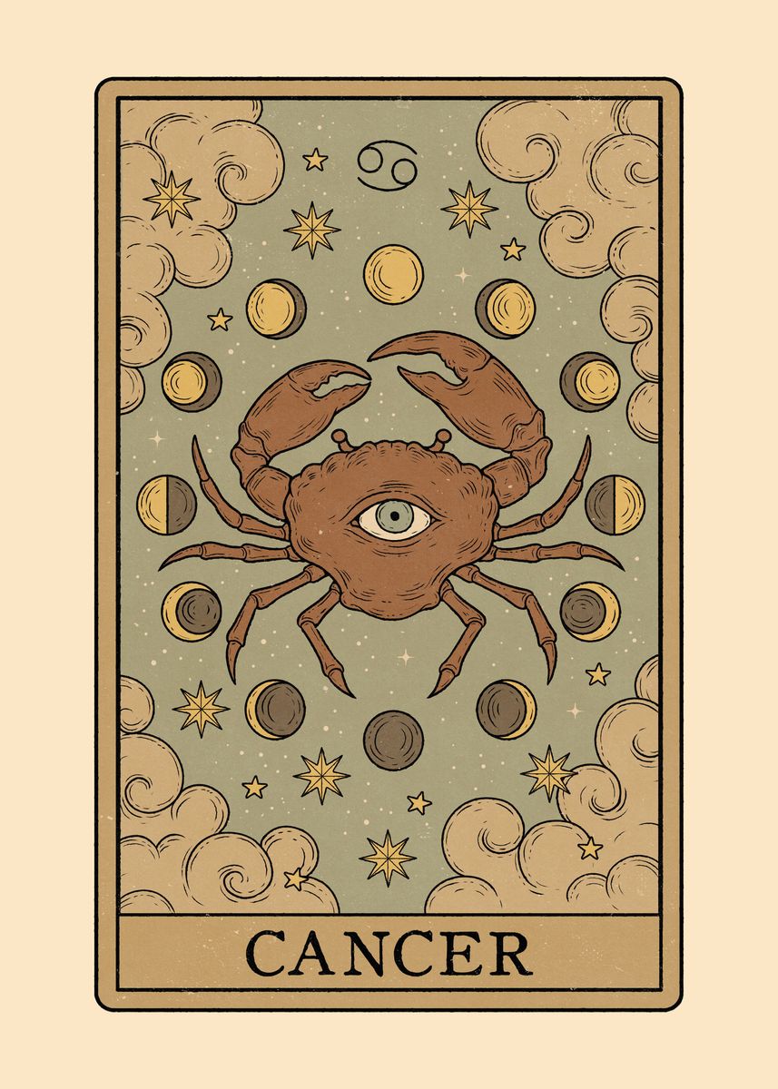 'Cancer Tarot Card' Poster, picture, metal print, paint by Thiago ...