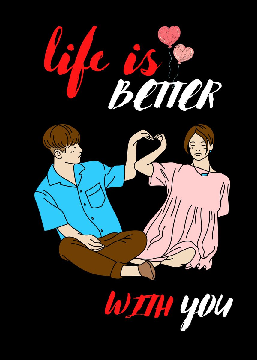 'valentine couple goals' Poster by your poster land | Displate