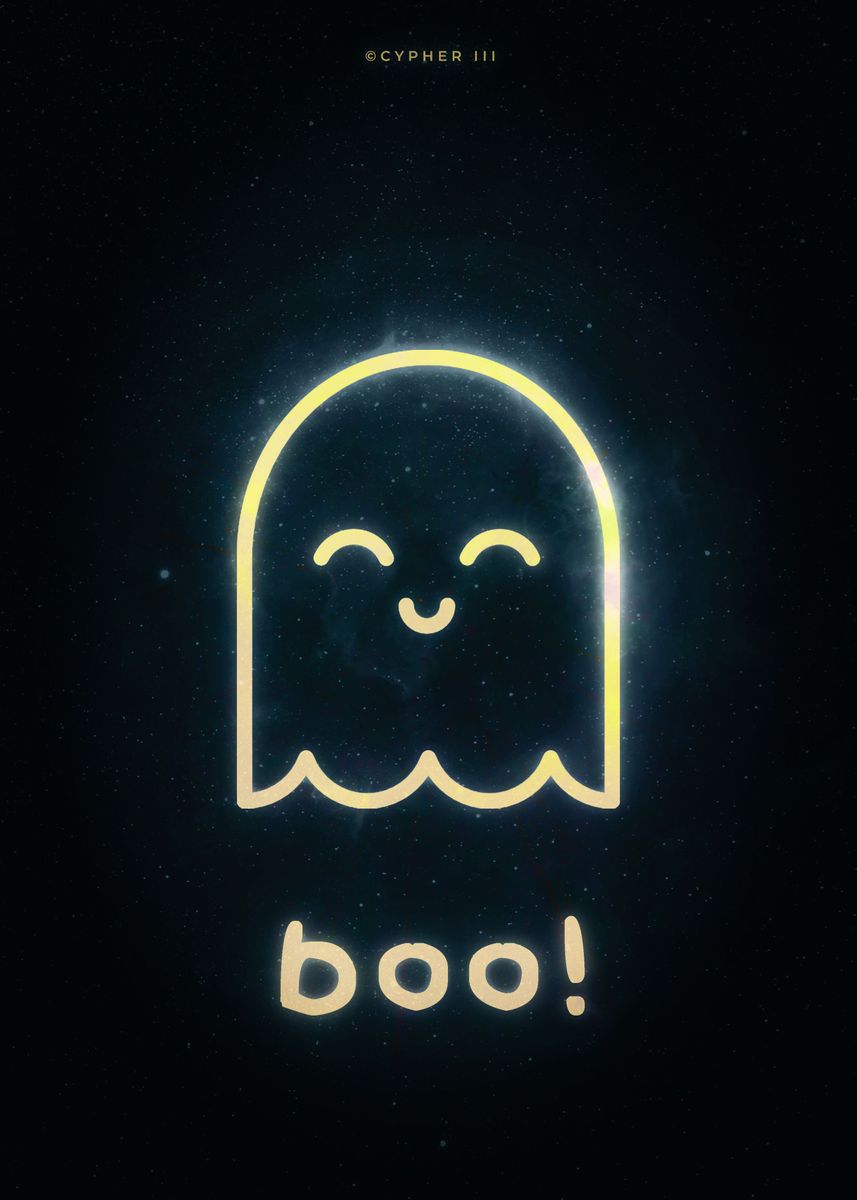 'Boo' Poster, picture, metal print, paint by cypher the third | Displate
