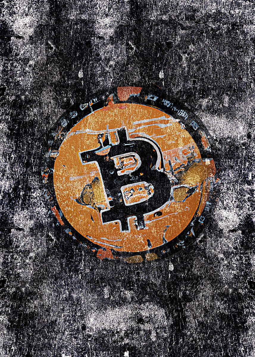 'Bitcoin btc symbol' Poster, picture, metal print, paint by Pop Shop ...