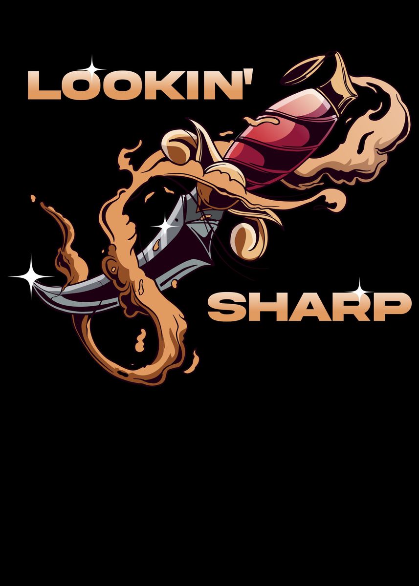 'Lookin Sharp' Poster, picture, metal print, paint by CatRobot | Displate