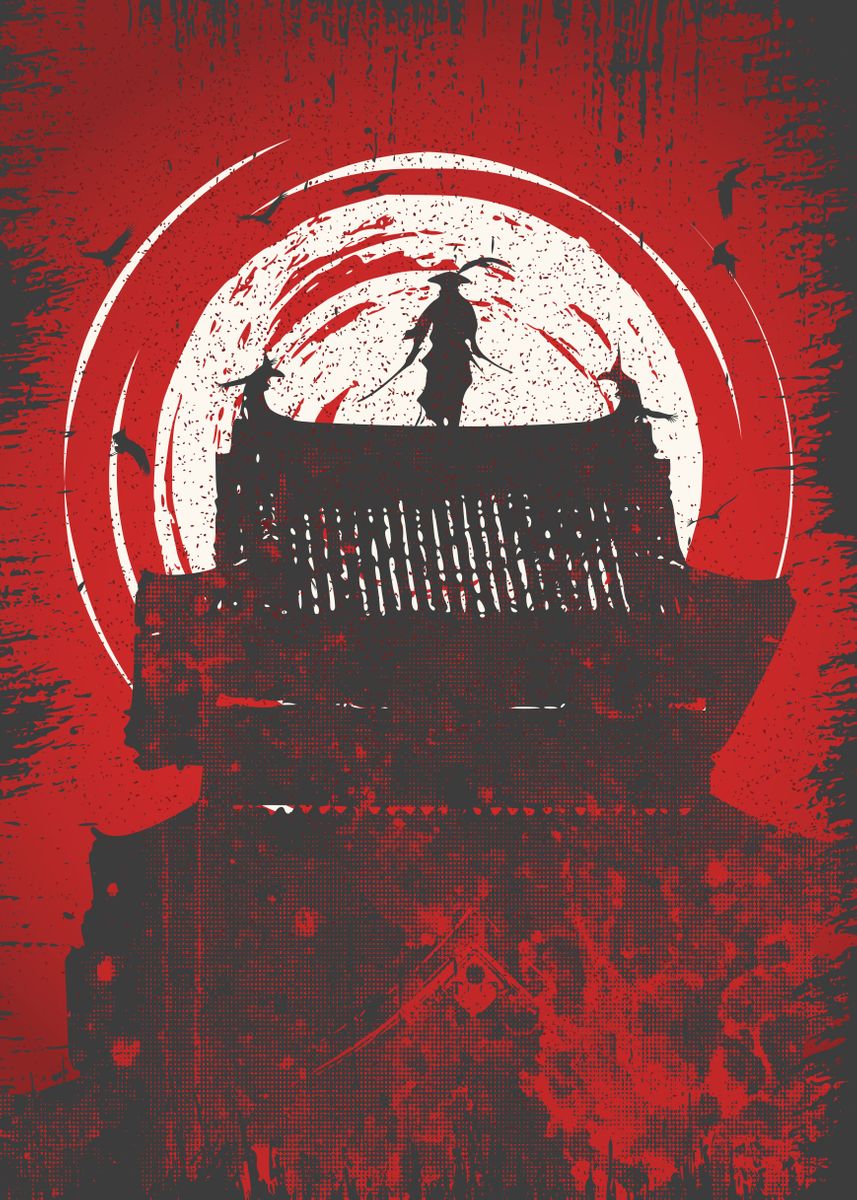 'Japan Samurai Bloody Night' Poster, picture, metal print, paint by ...