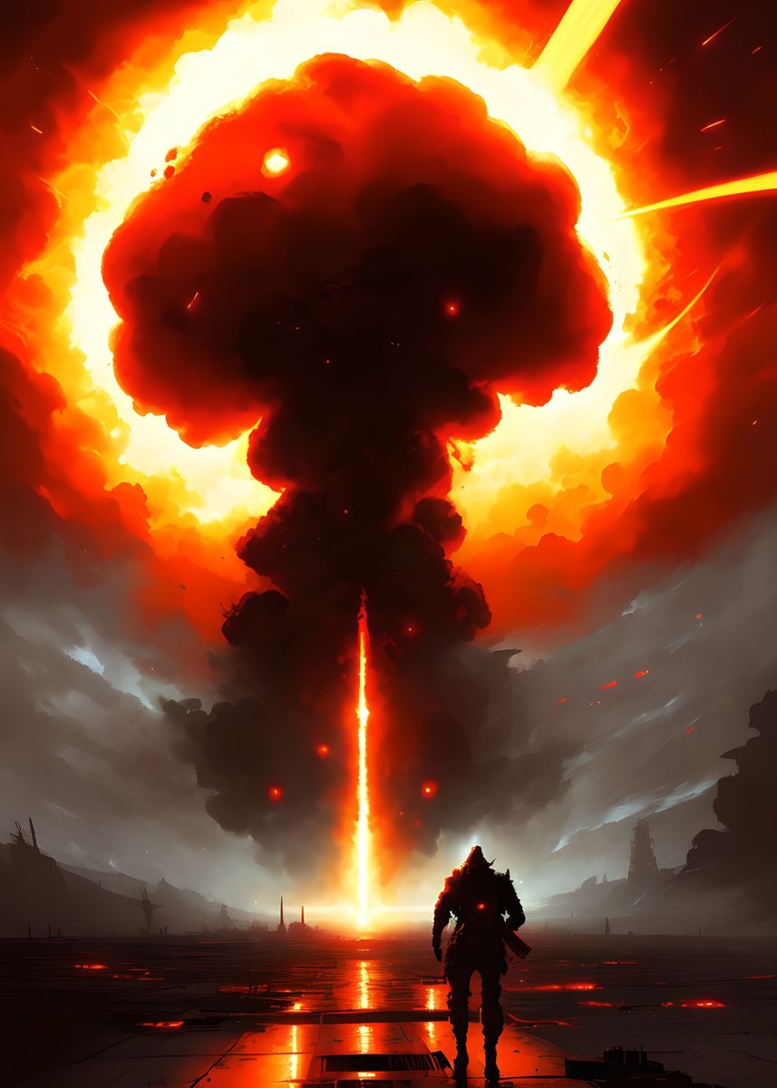 'Nuclear war' Poster, picture, metal print, paint by Lukasz Kobylka ...