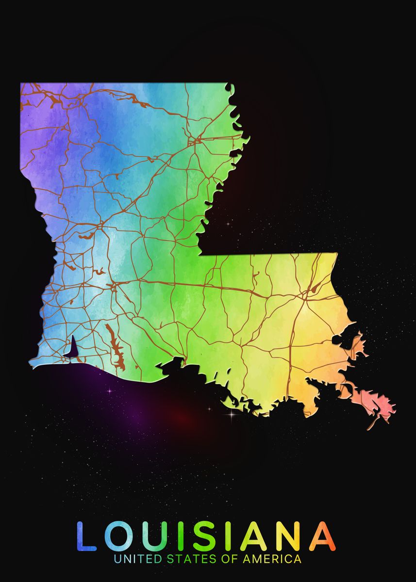 'Louisiana USA' Poster, picture, metal print, paint by Terrance Seay ...