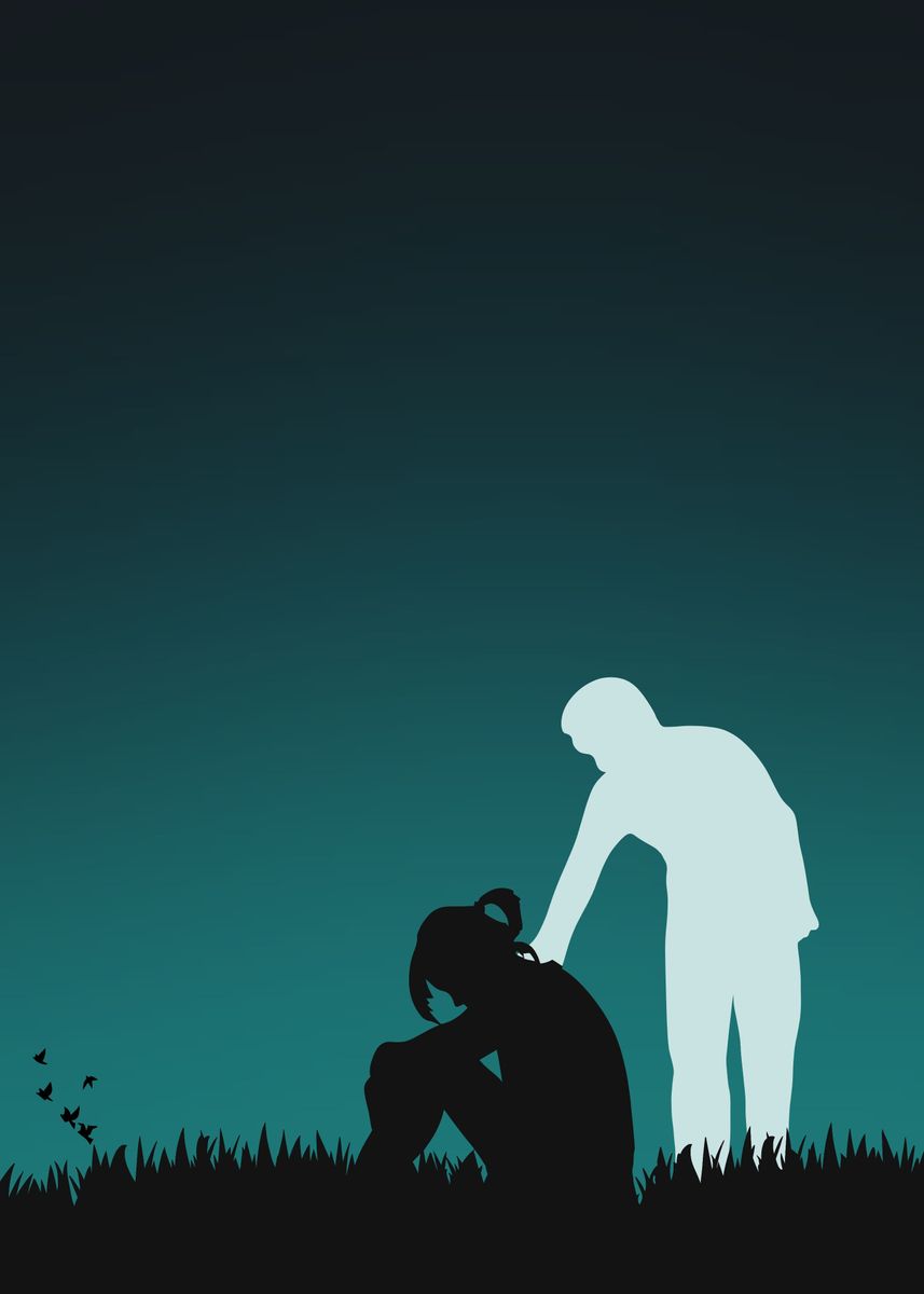 'Alone' Poster, picture, metal print, paint by lisa fit | Displate