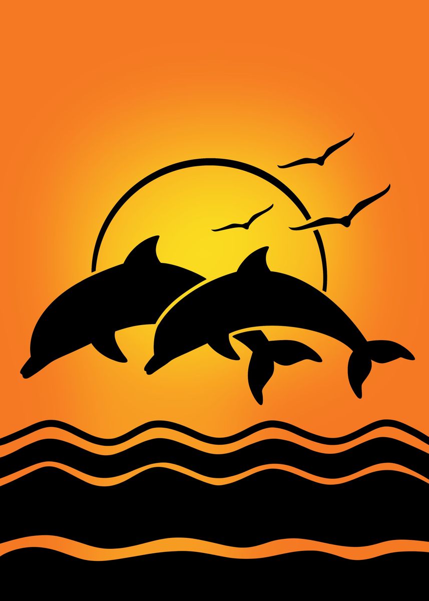 'Dolphin' Poster by lisa fit | Displate