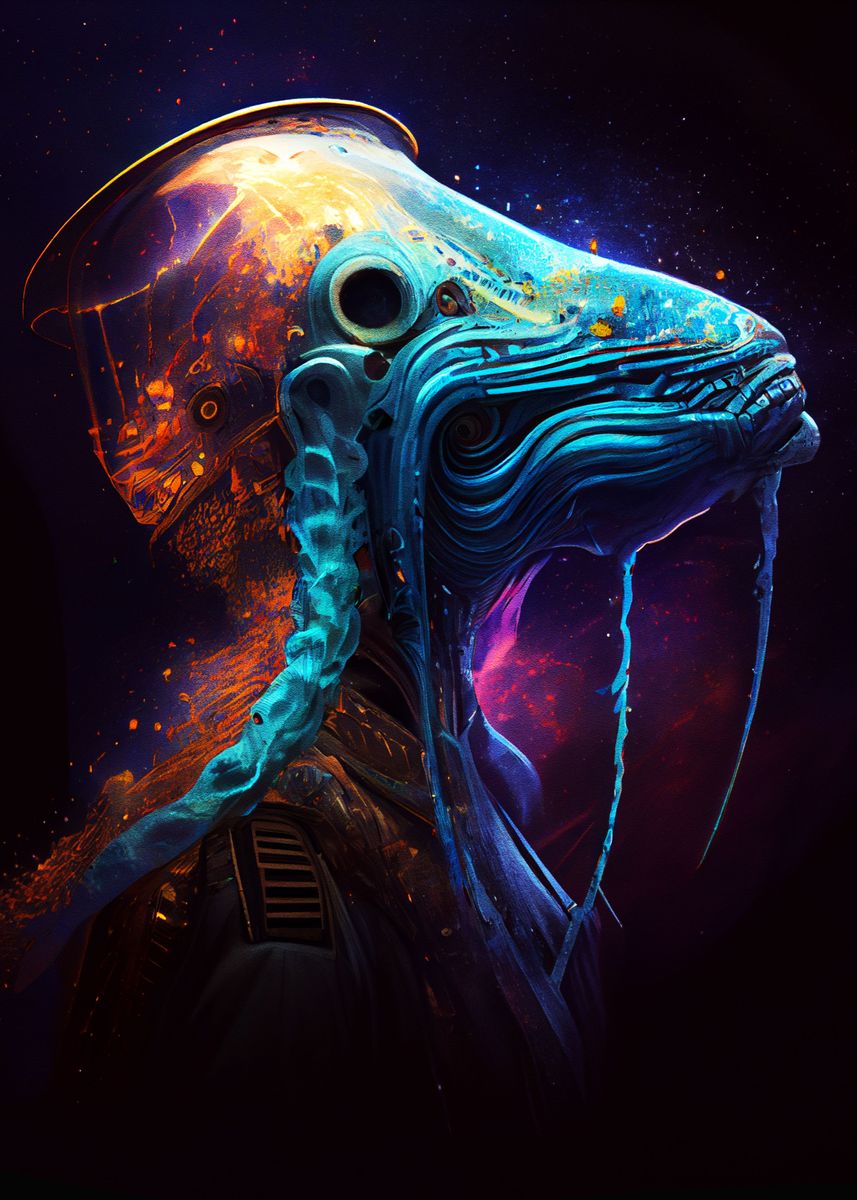 'Alien Portrait' Poster, picture, metal print, paint by Muh Asdar ...