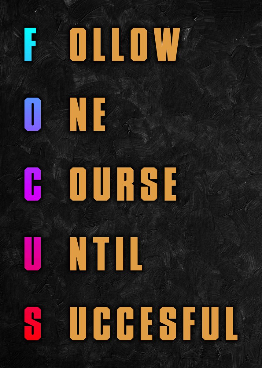 'Motivational Focus' Poster, picture, metal print, paint by HOLOSOMNIA ...