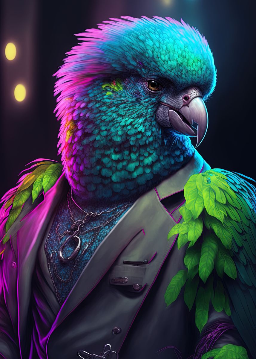 'Miami Night Claw' Poster, picture, metal print, paint by Atif Aziz ...