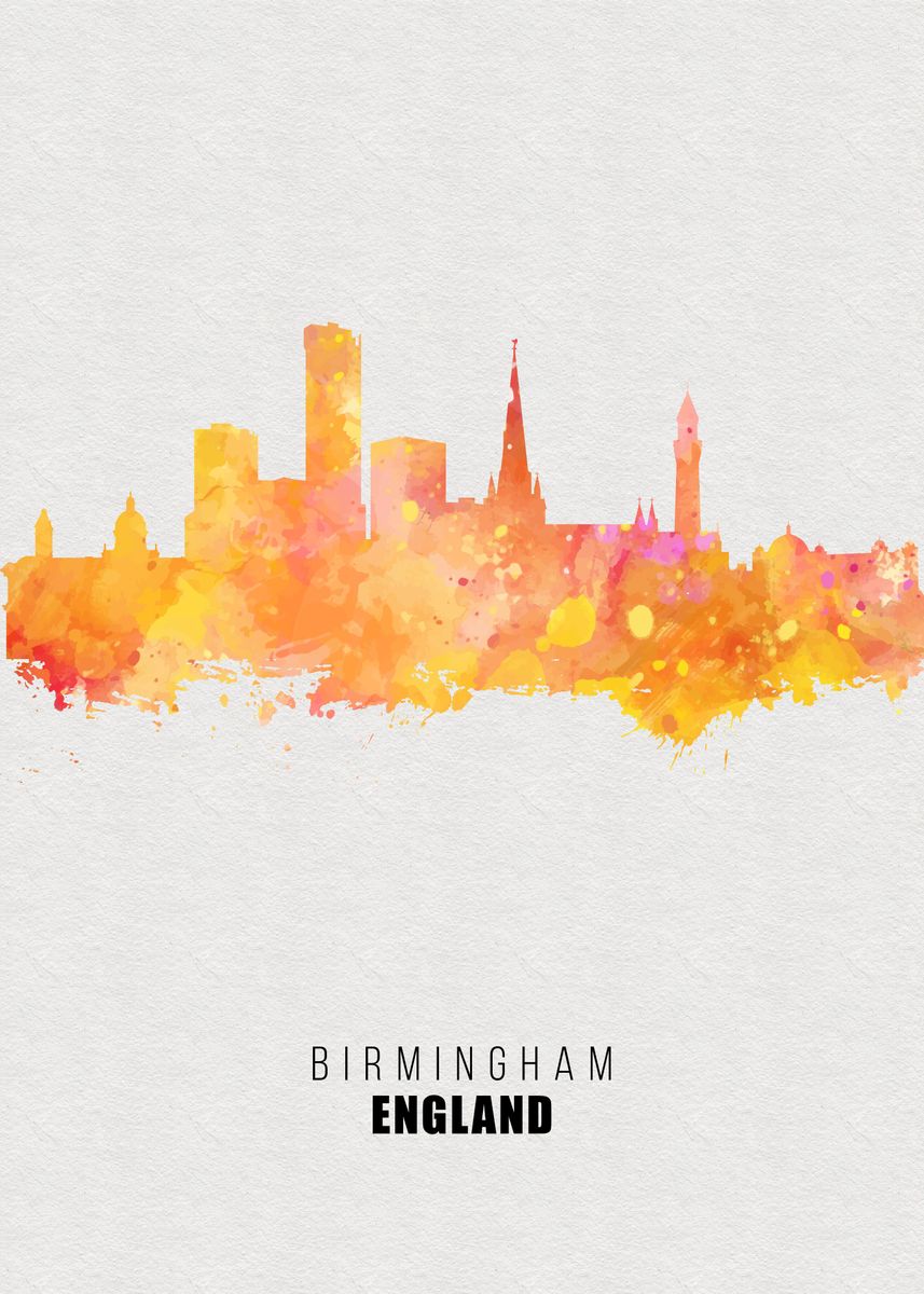 'Birmingham England' Poster, picture, metal print, paint by Tracy ...
