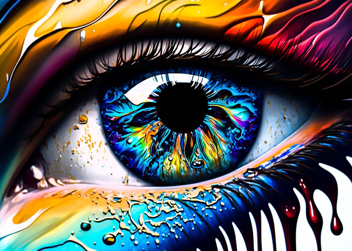 'Abstract Eye' Poster by Pascale Dufour | Displate