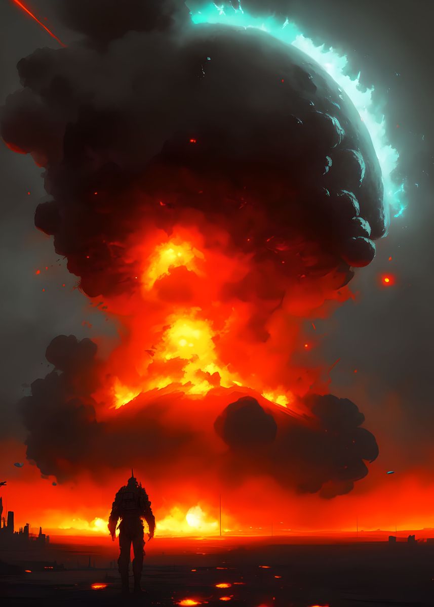 'Nuclear war' Poster, picture, metal print, paint by Lukasz Kobylka ...