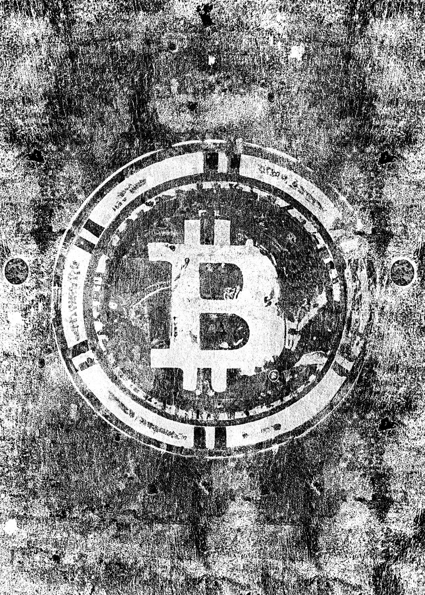 'Bitcoin btc digital money' Poster, picture, metal print, paint by Pop ...
