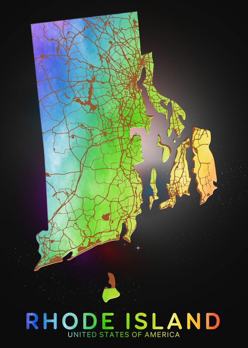 'Rhode Island USA' Poster, picture, metal print, paint by Terrance Seay ...