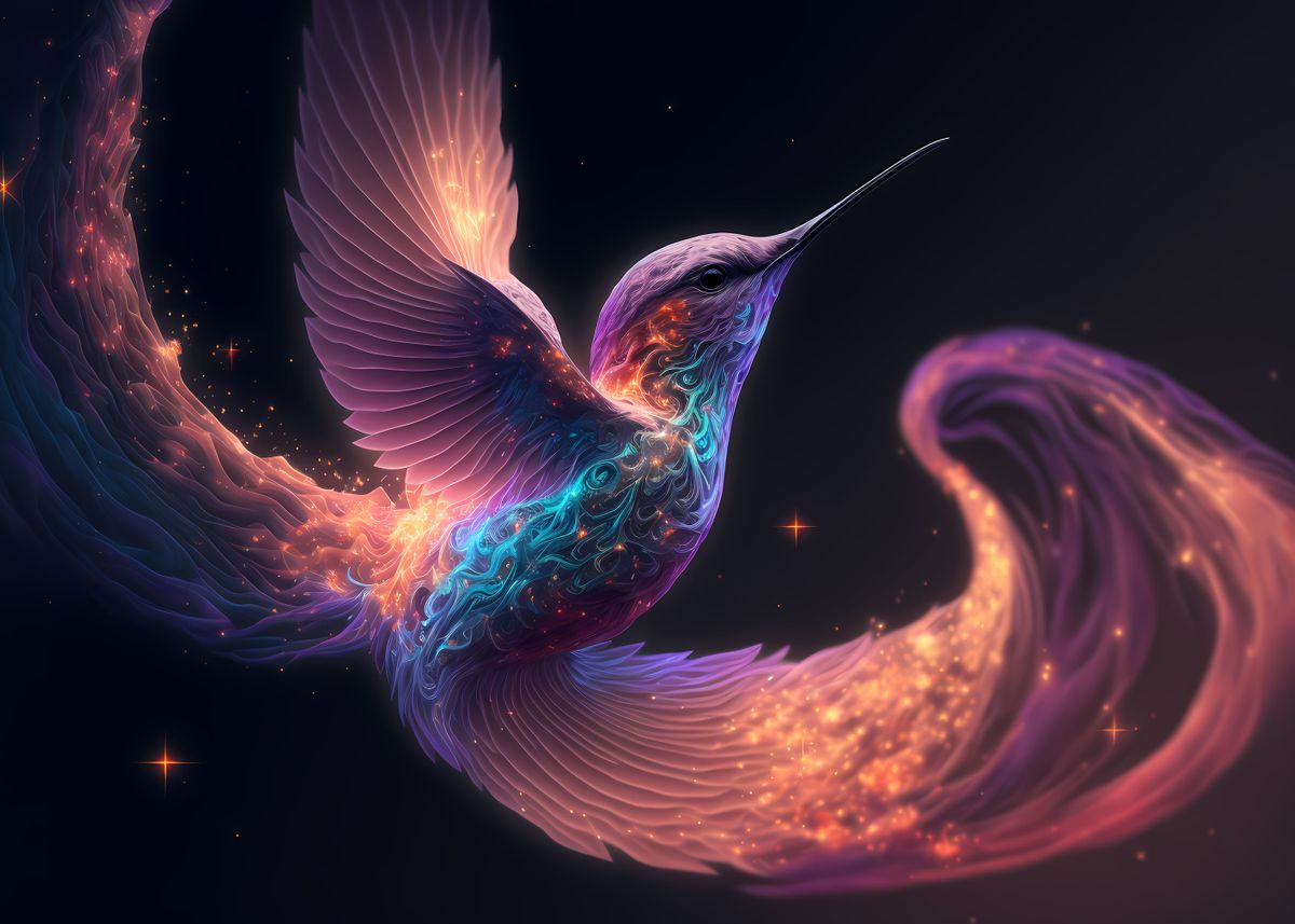 'Spirit Animal Hummingbird' Poster by Jiri Hodecek | Displate